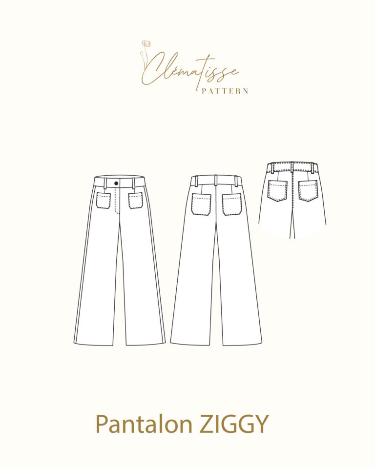 Patron pantalon Ziggy – clematisse pattern